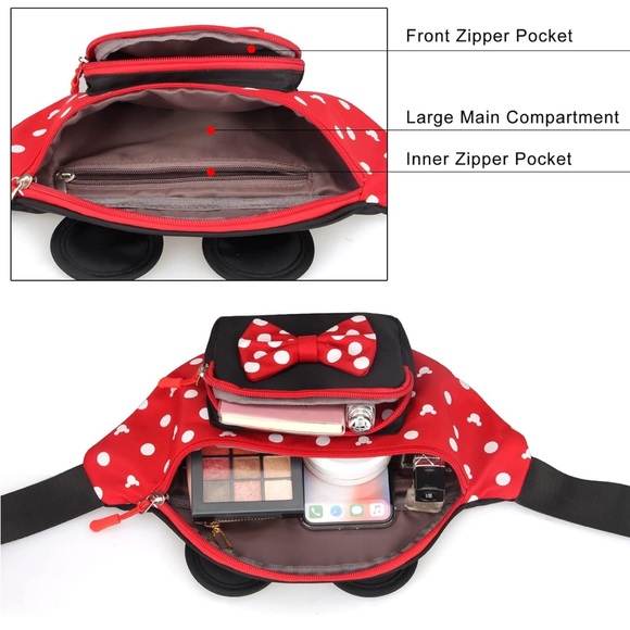 Disney | Accessories | Disney Red And Black Polka Dot Kids Bag | Poshmark